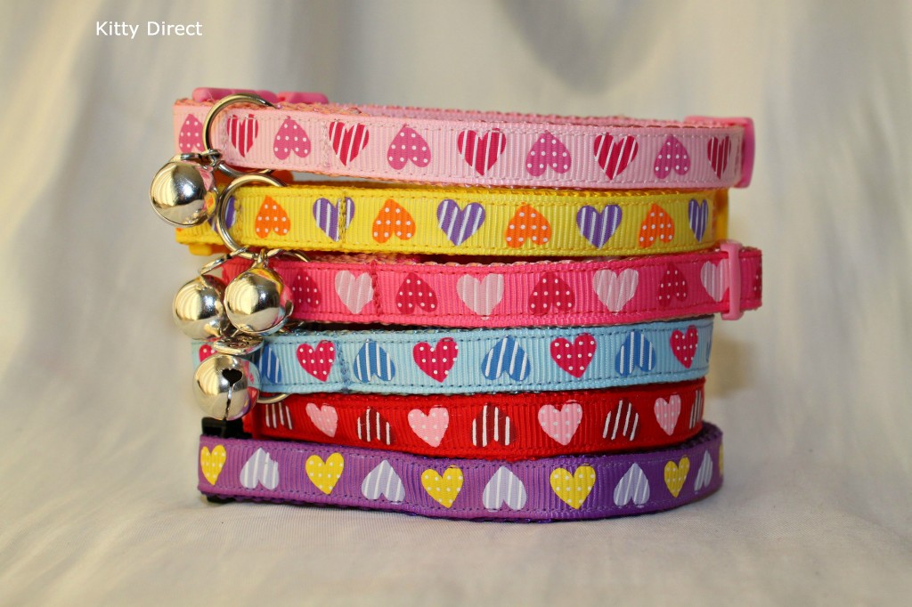 Handmade Hearts Design Cat/Kitten Safety Collar.
